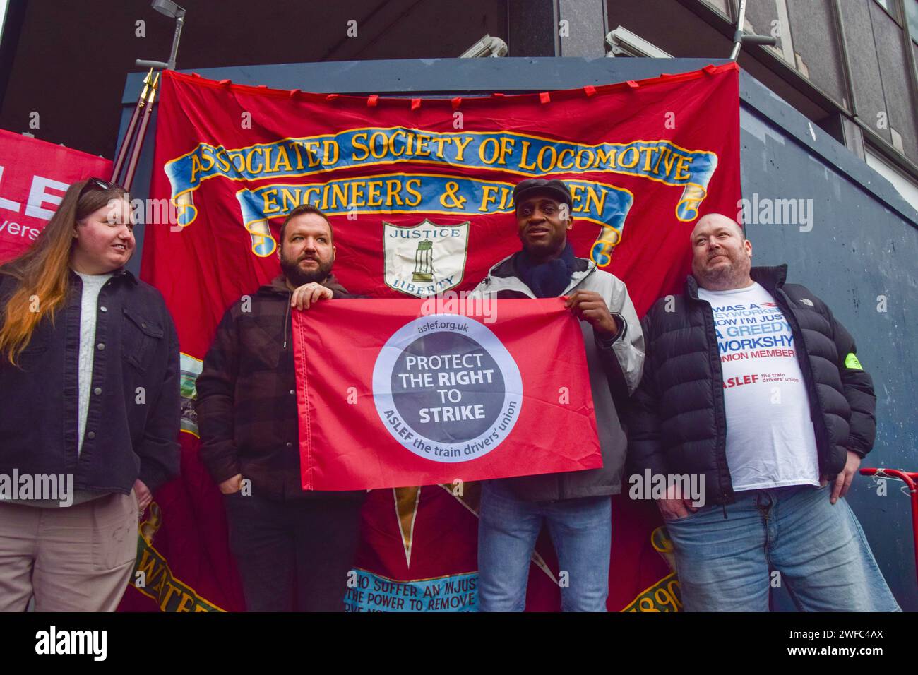 Aslef banner hi-res stock photography and images - Alamy