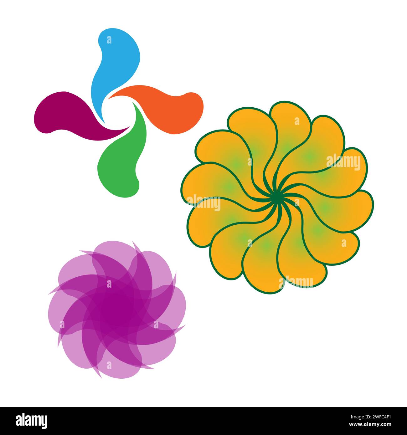 Mid summer flowers Cut Out Stock Images & Pictures - Alamy