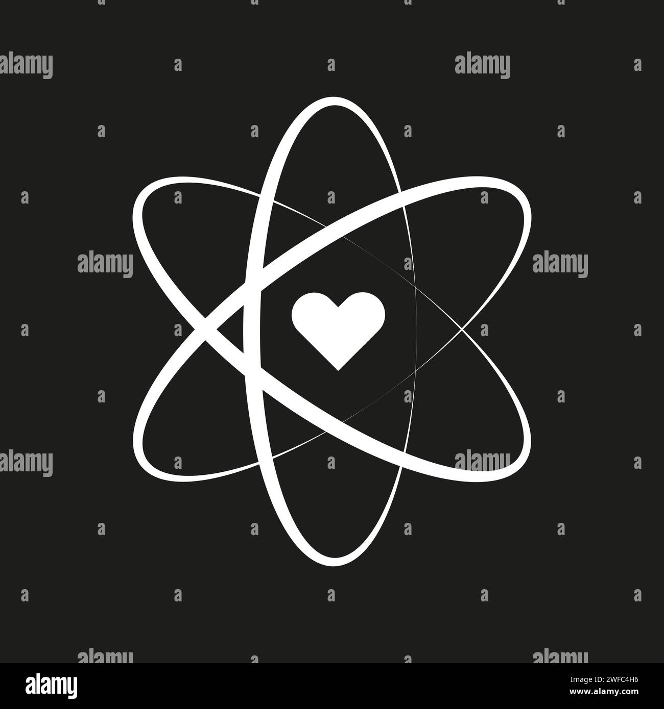 3d orbits of science heart. Medical concept. Vector illustration. EPS ...