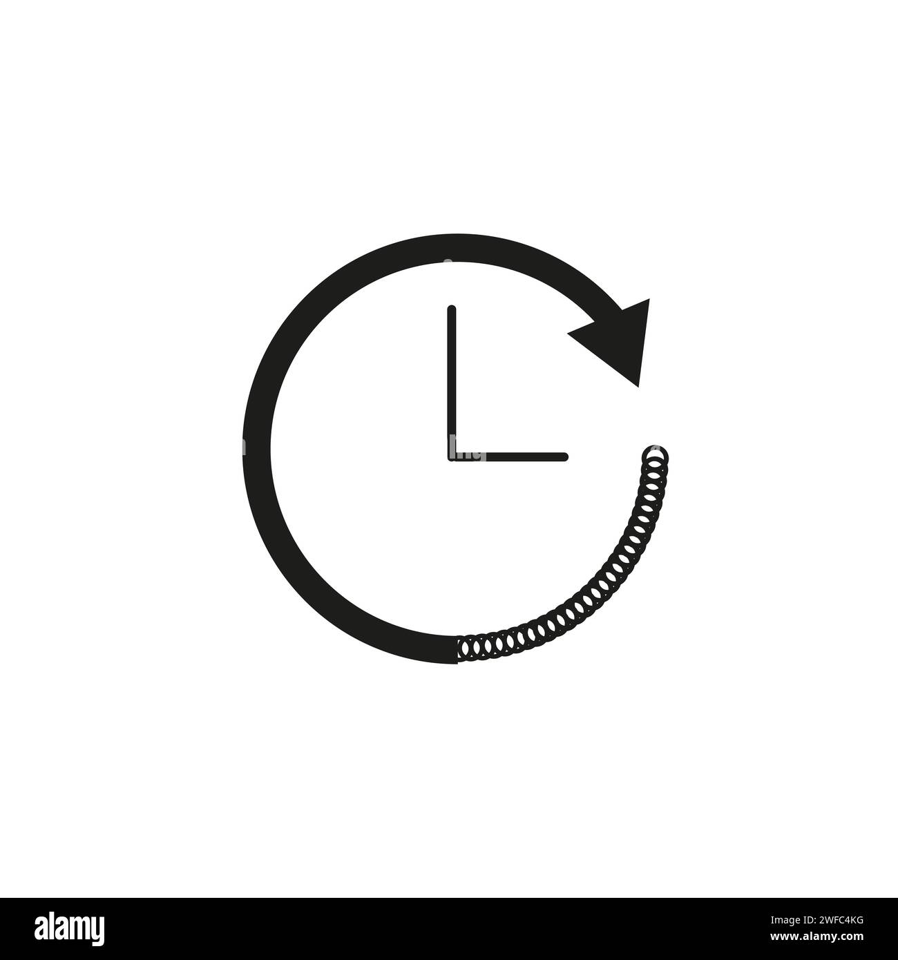 clock arrow icon. Round clock. Time clock. Vector illustration. stock ...