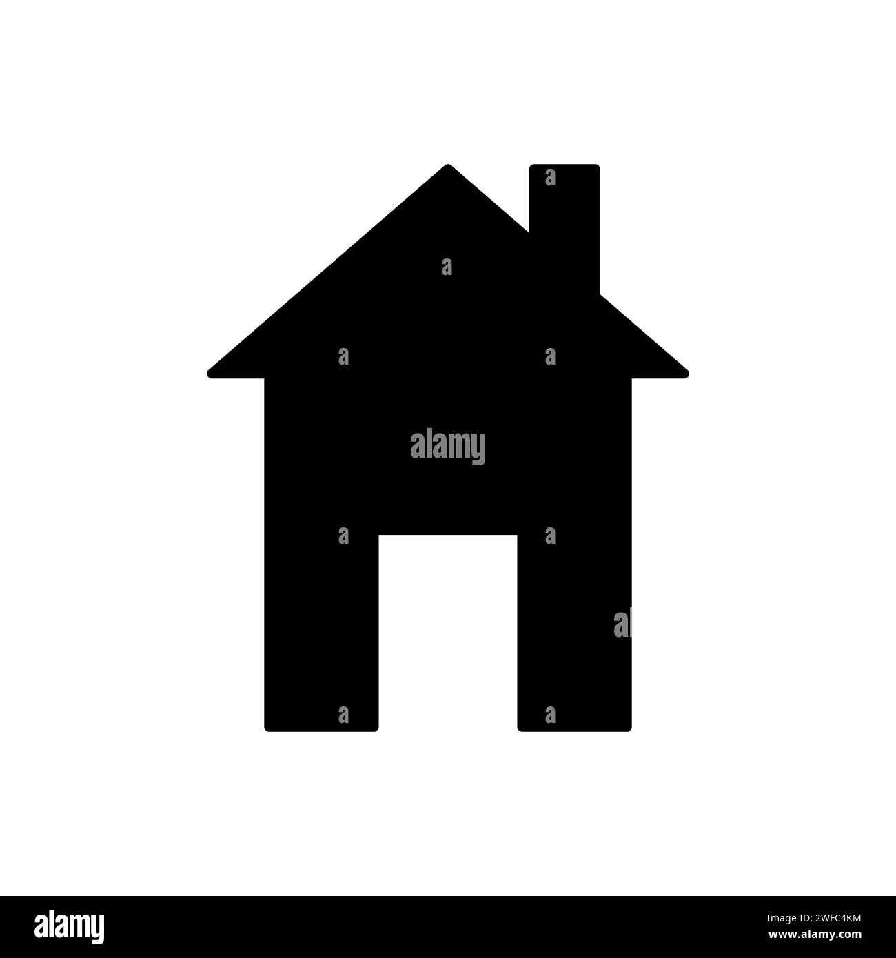 Home silhouette icon. Homepage button. House symbol. Isolated object ...