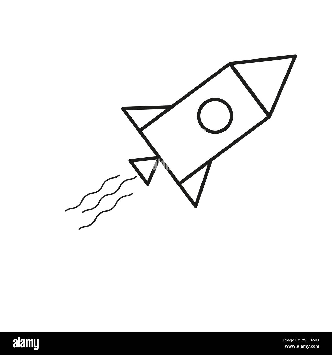 Rocket Icon Spaceship Rocket Spaceship Launch Vector Illustration Stock Image Eps 10 Stock
