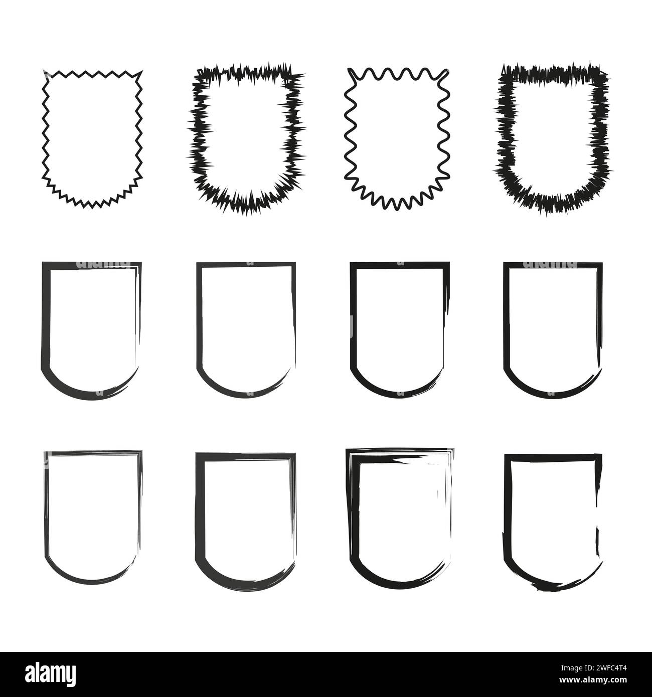 Black frame shields. Banner design. Vector illustration. stock image ...