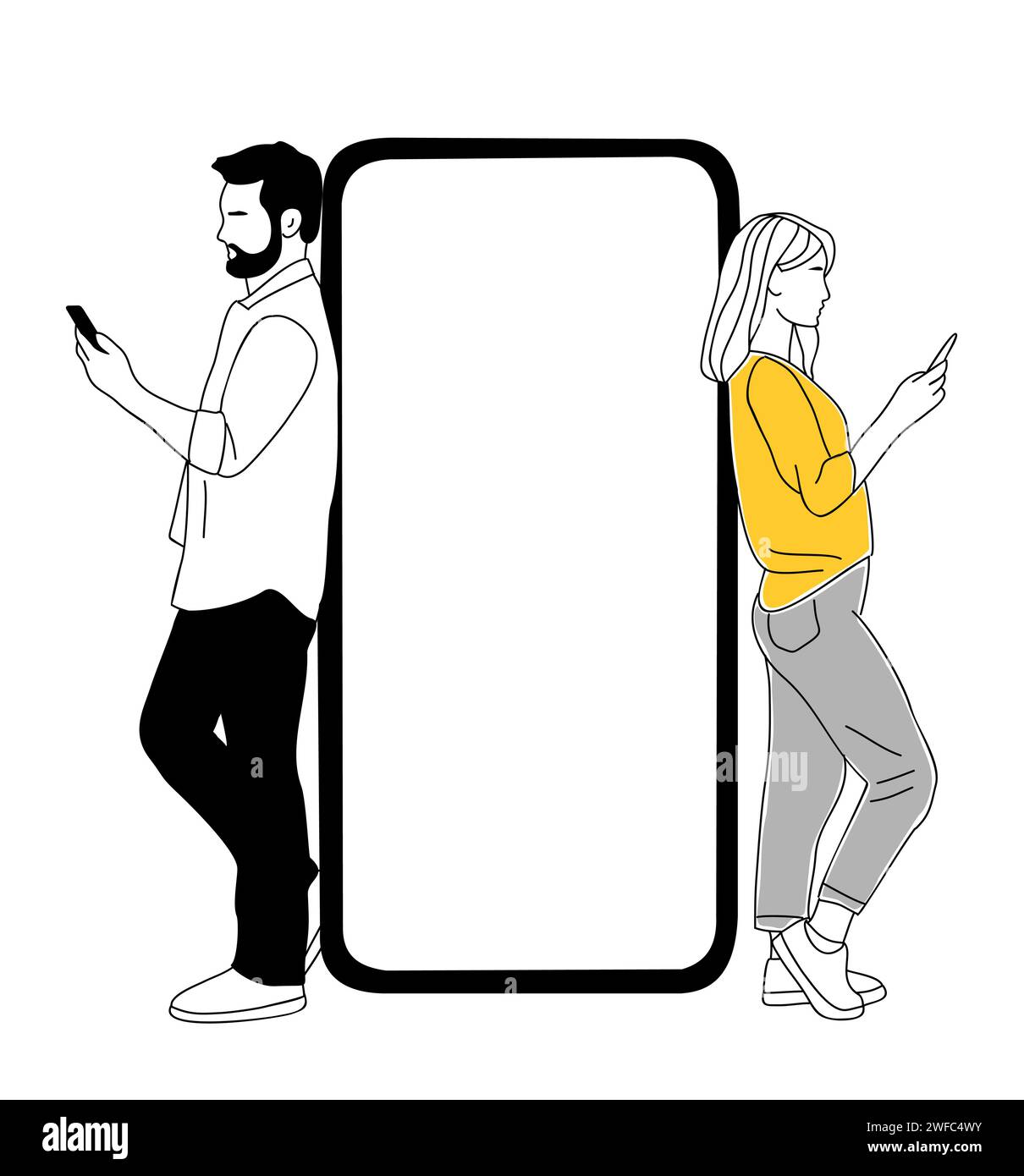 Illustration showing man woman Stock Vector Images - Alamy