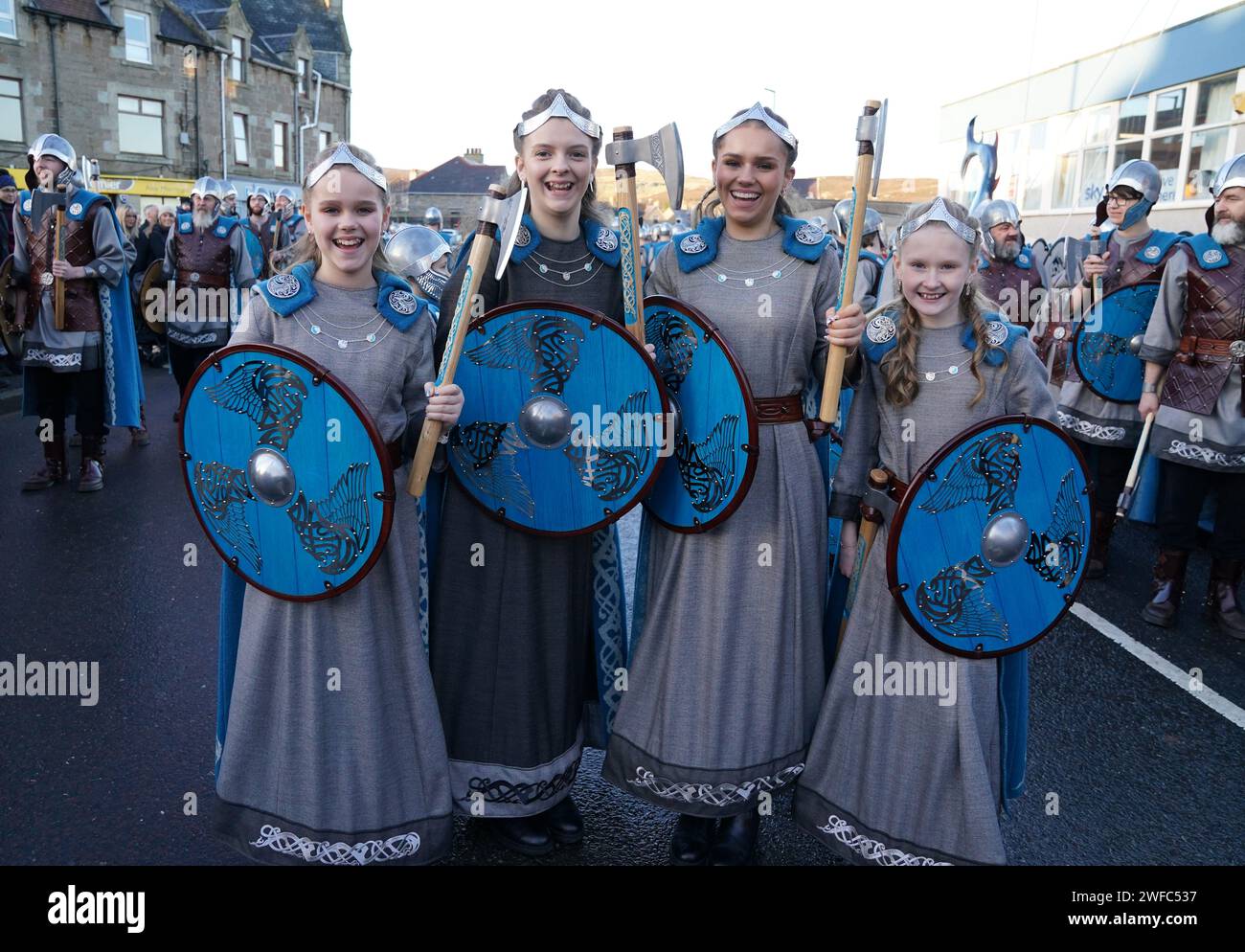 Jarl Squad member Jen Moar(second left) the daughter of Guizer Jarl ...