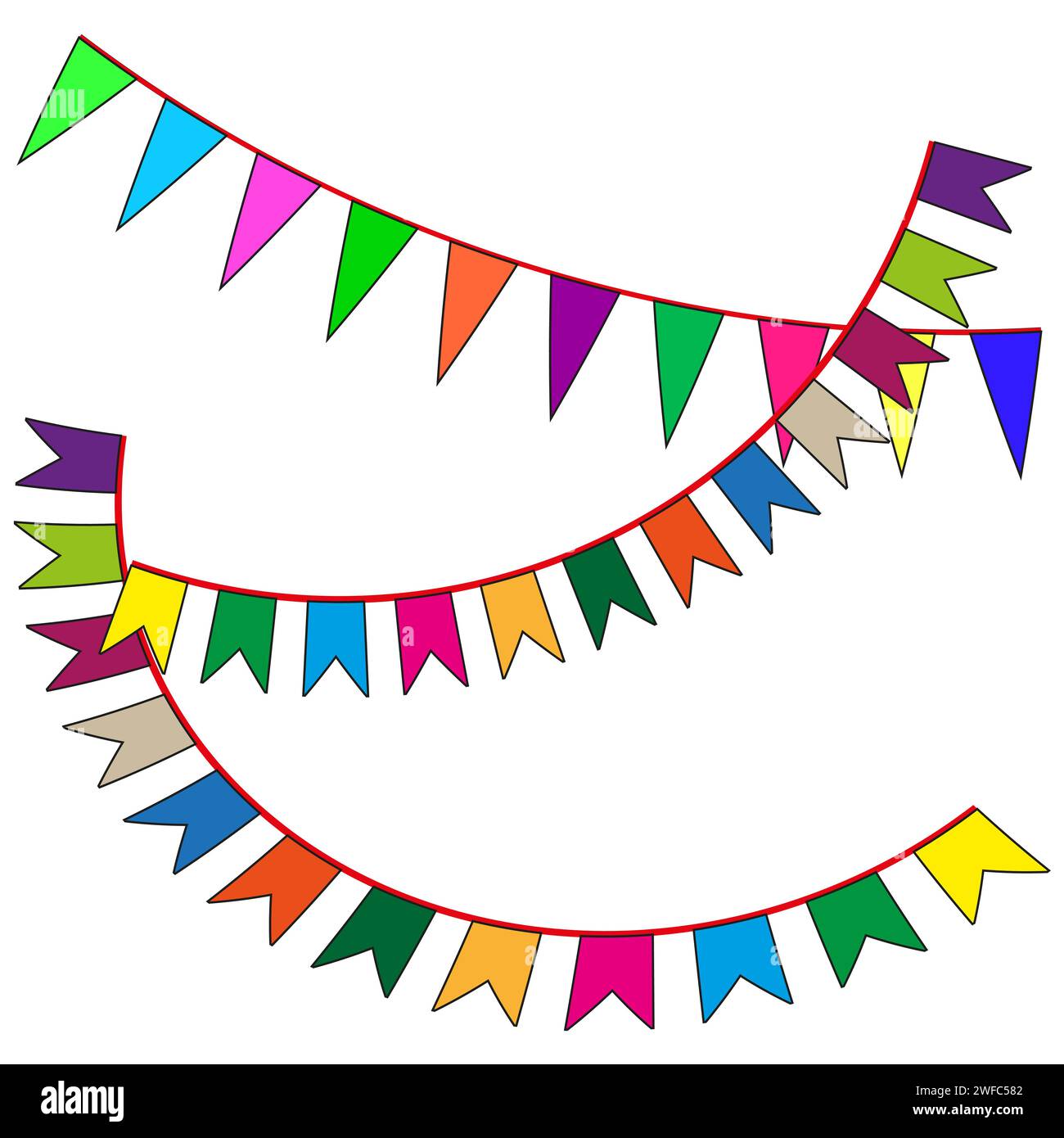 Blue pennants Cut Out Stock Images & Pictures - Alamy