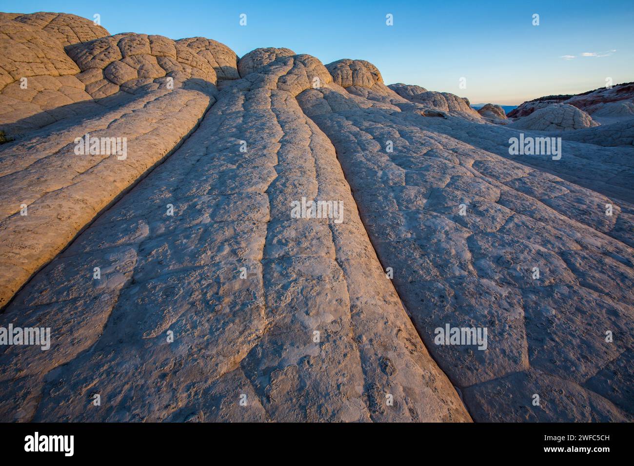 Sunrise light on Navajo sandstone in the White Pocket Recreation Area ...