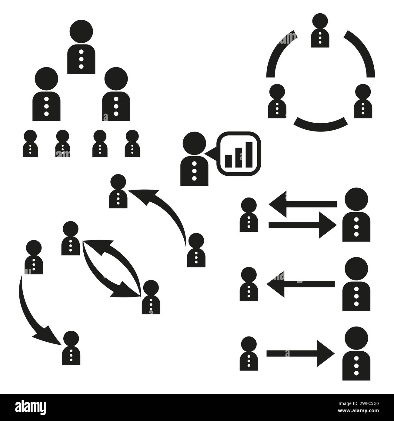 Set with communication icons. Vector illustration. stock image. EPS 10 ...
