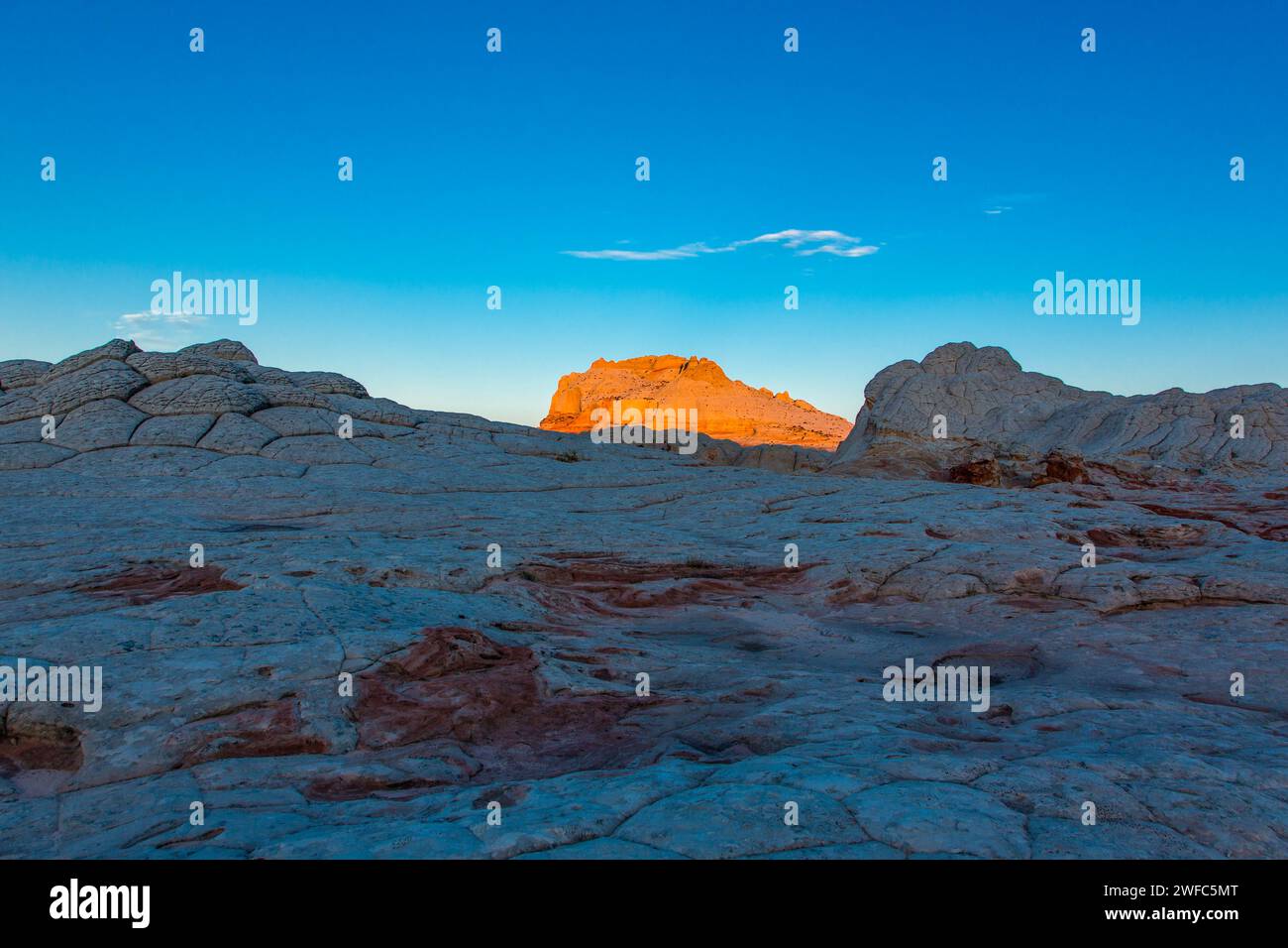 First light on the sandstone monolith in the White Pocket Recreation ...