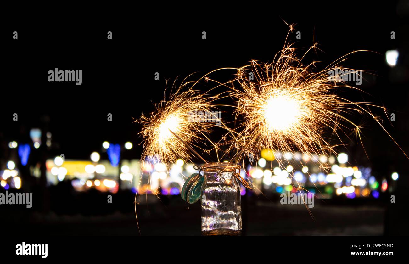 Burning bengal fire hi-res stock photography and images - Alamy