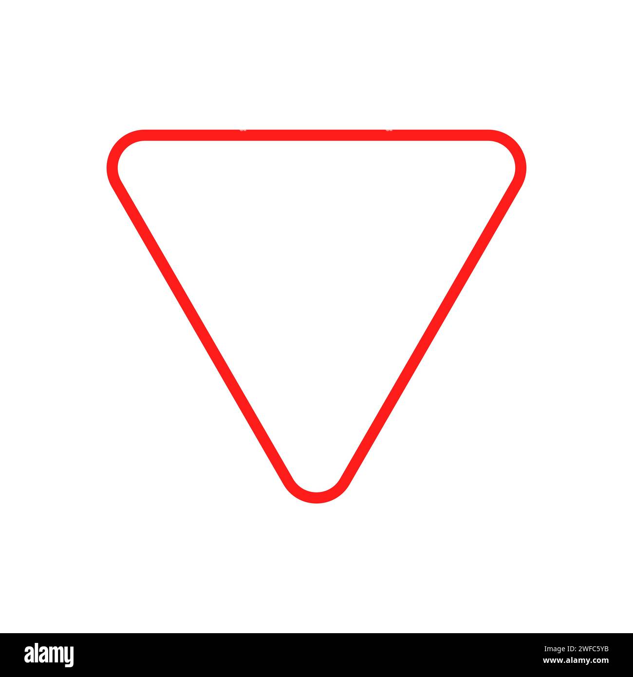 Give way road sign. Priority traffic icon. Red triangle. Information ... Give way road sign. Priority traffic icon. Red triangle. Information ...