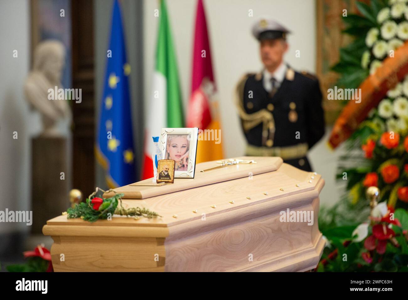 Roma, Italy. 30th Jan, 2024. Sandra Milo's funeral chamber in the ...