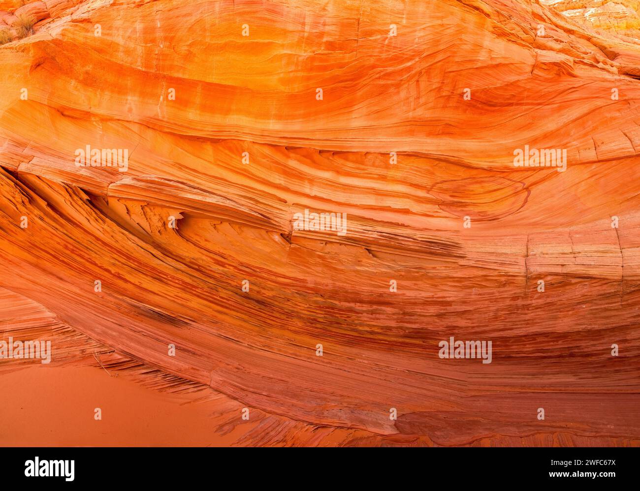 Cross-bedding patterns in the Navajo sandstone in South Coyote Buttes ...
