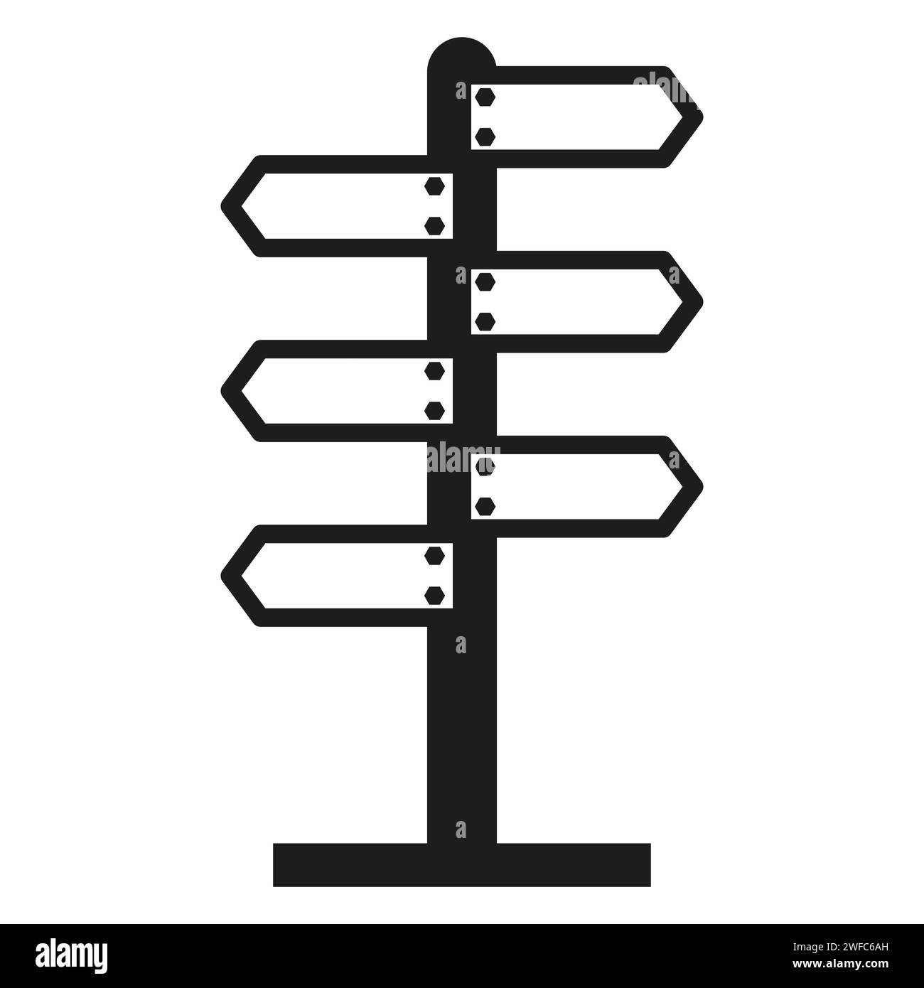 Signboard pointer, choice signpost. pole pointers. Travel destination ...