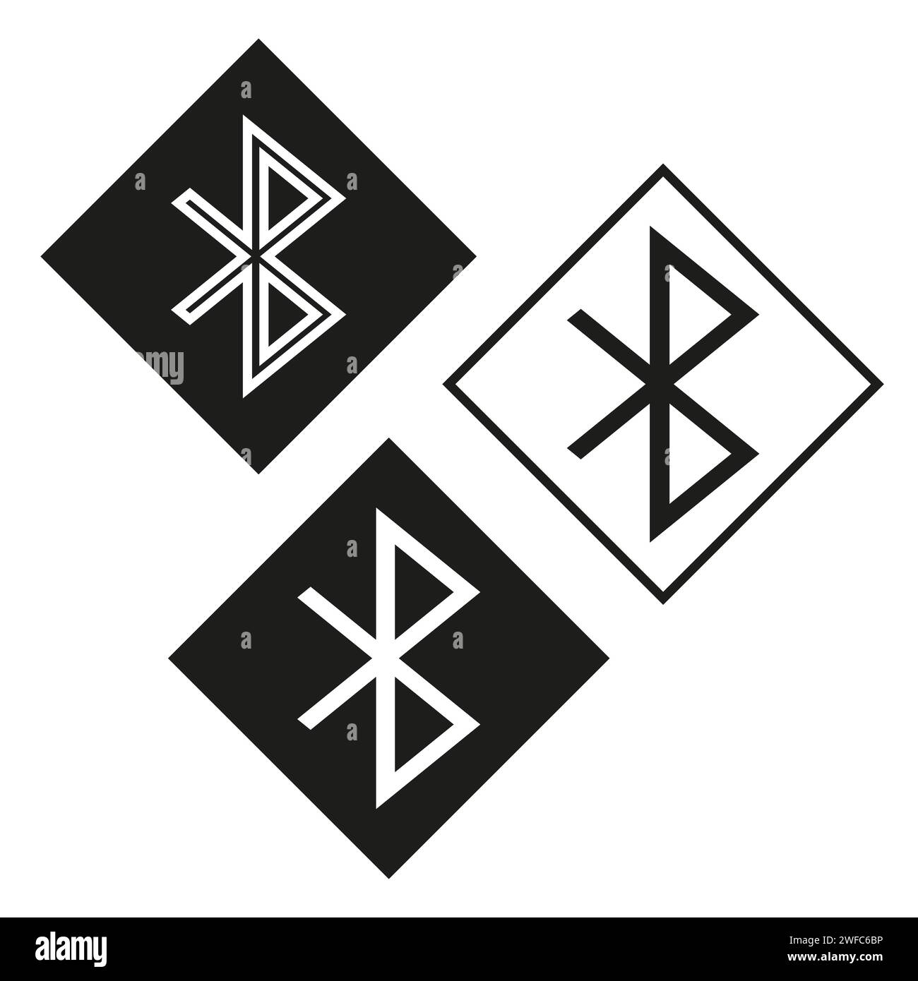 Bluetooth icons. Web development concept. Vector illustration. Stock ...
