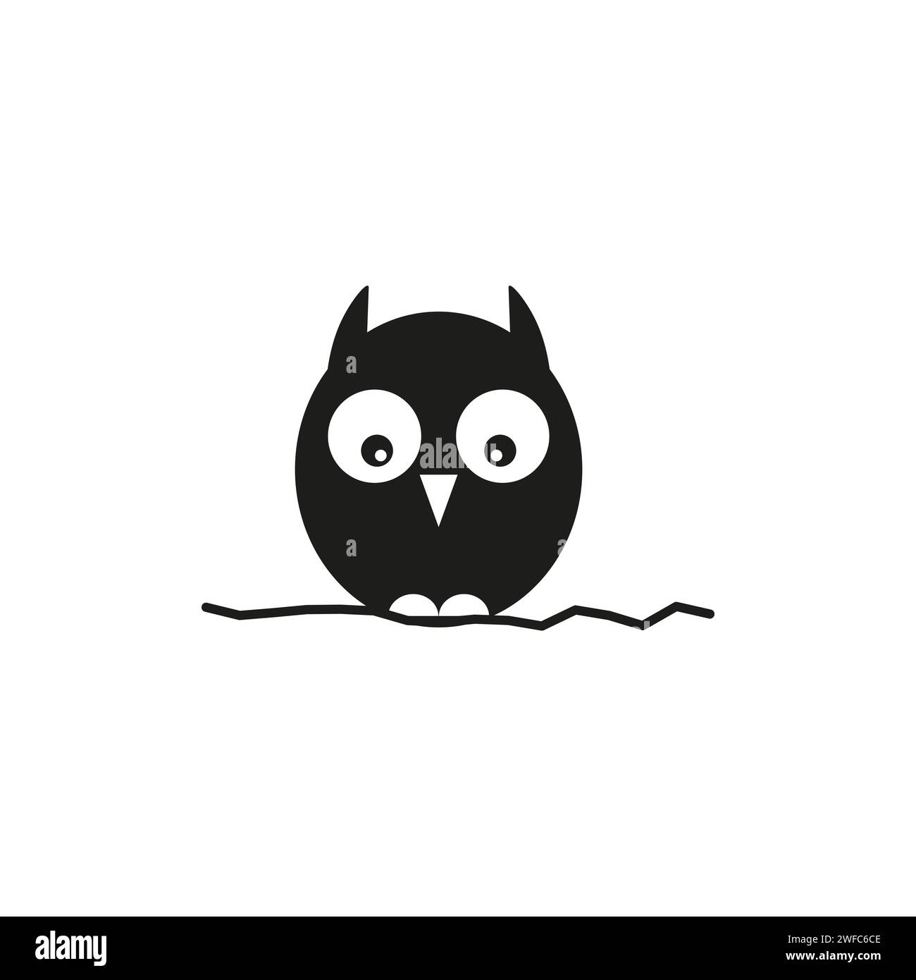 Owl Icon Tattoo Art Design Element Vector Illustration Stock Image