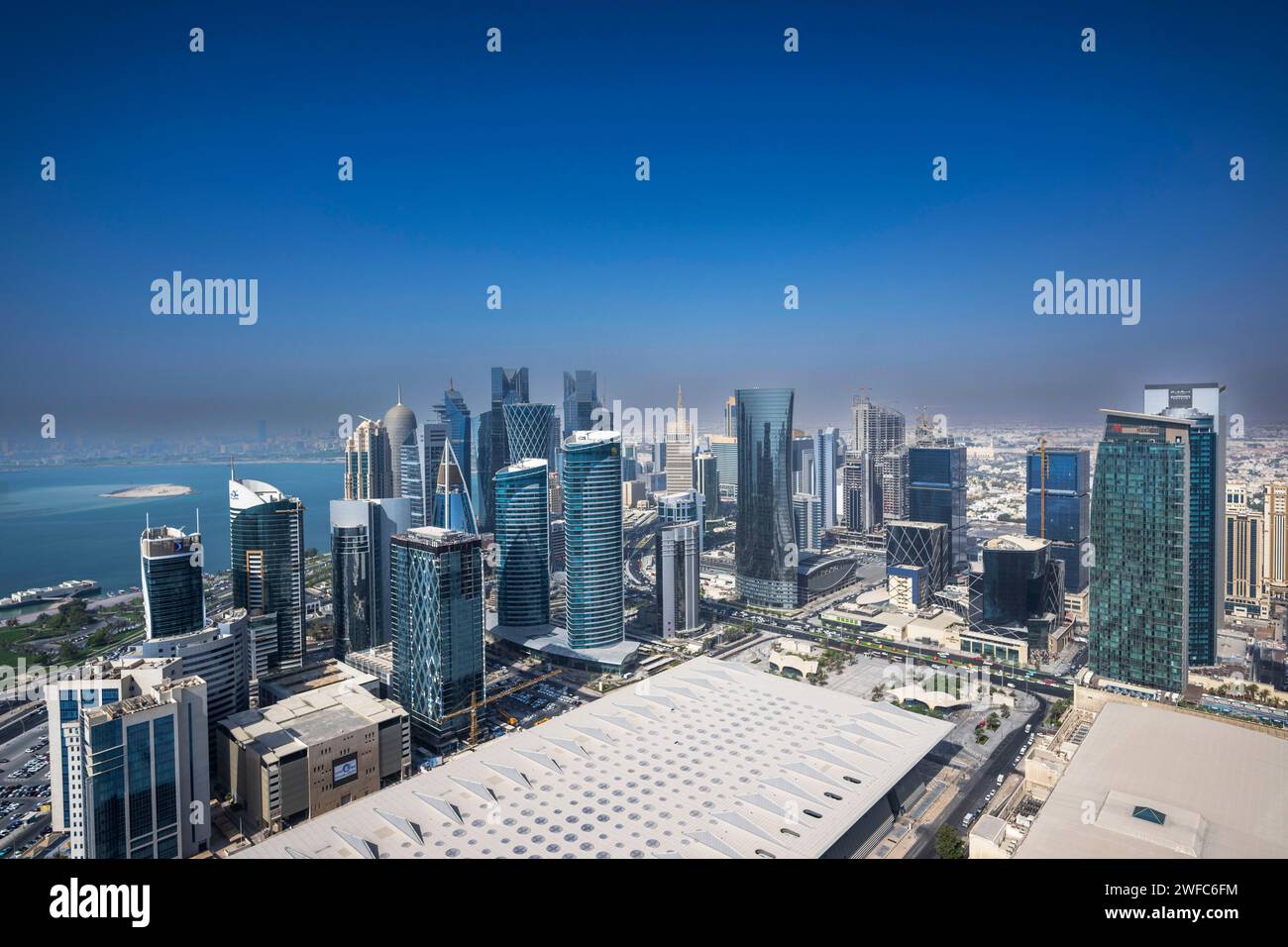 .Pic Shows Doha is the capital city and main financial hub of Qatar ...