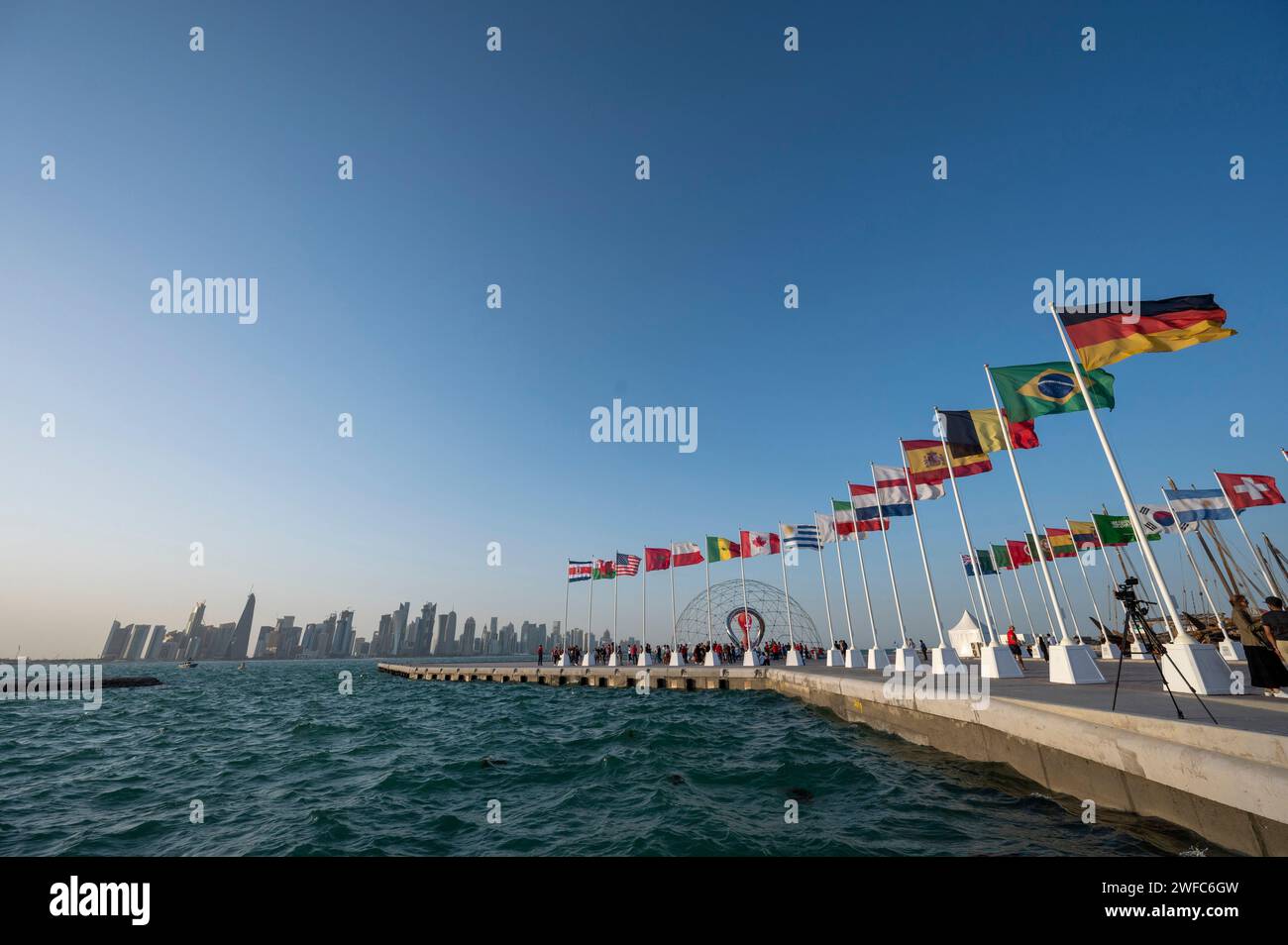 .Pic Shows Doha is the capital city and main financial hub of Qatar ...