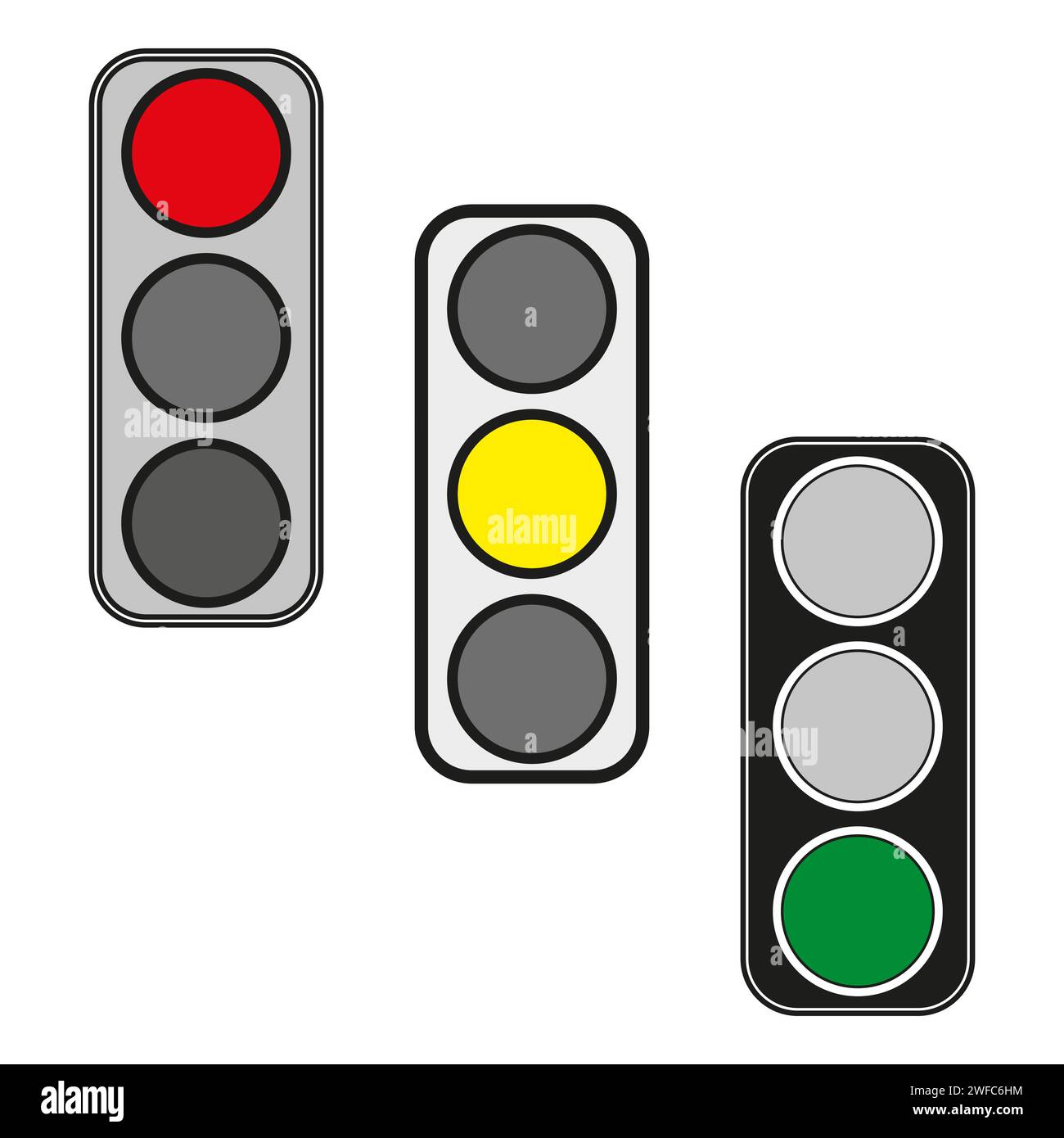 Traffic lights vector hi-res stock photography and images - Alamy
