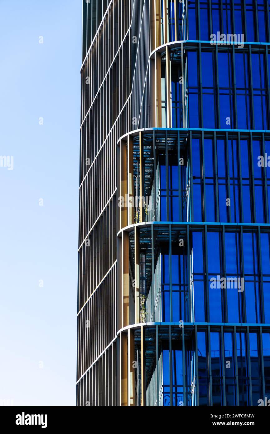 Detail of the exterior of The Gantry London hotel, Stratford, London ...