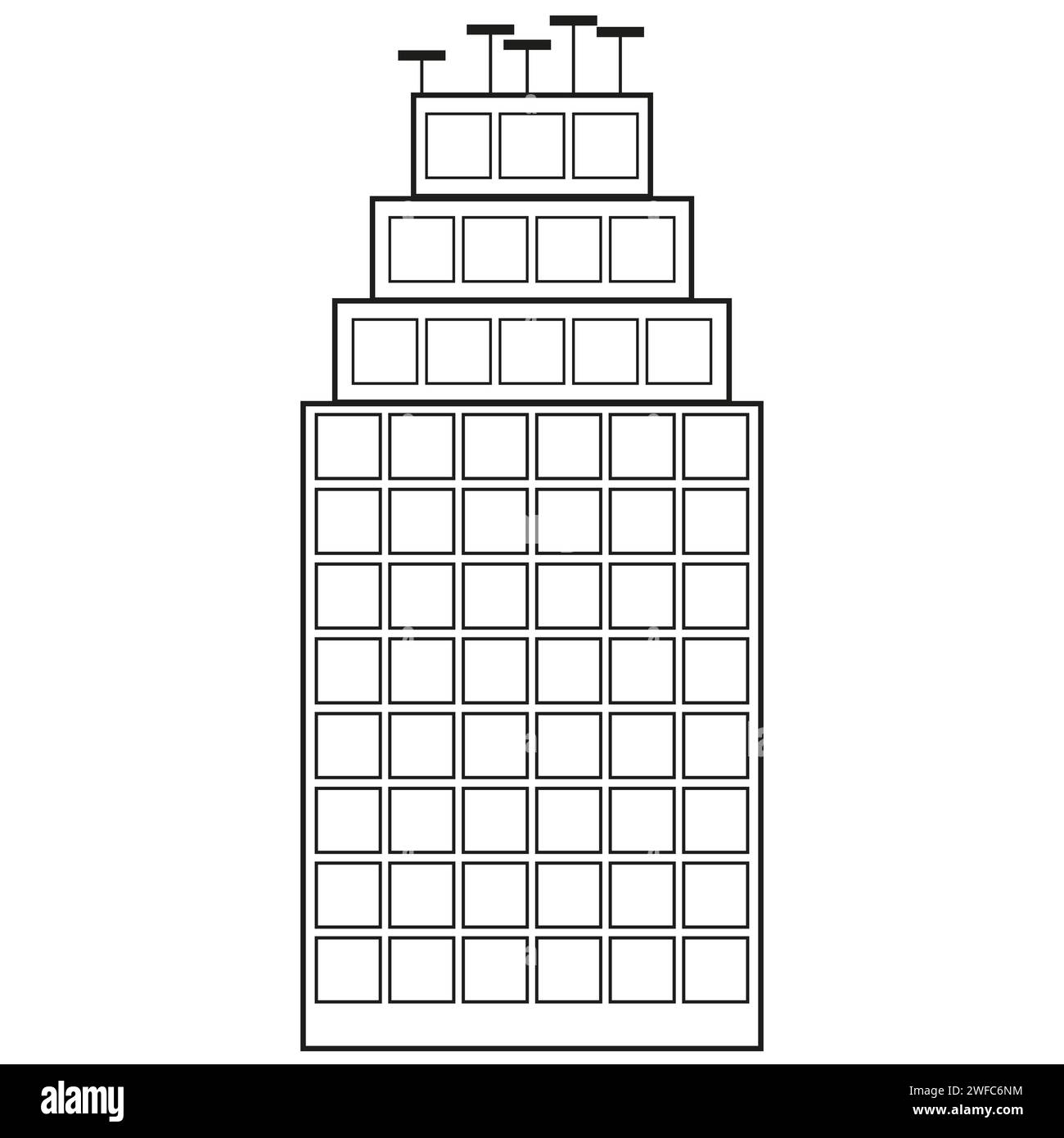 Modern high rise residential house Cut Out Stock Images & Pictures - Alamy