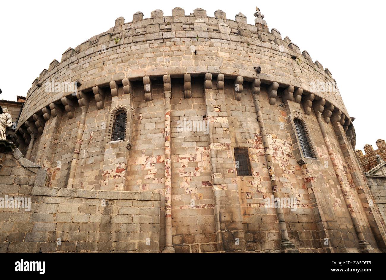 Apsis of the Avila cathedral-fortress. Catedral de Cristo Salvador ...