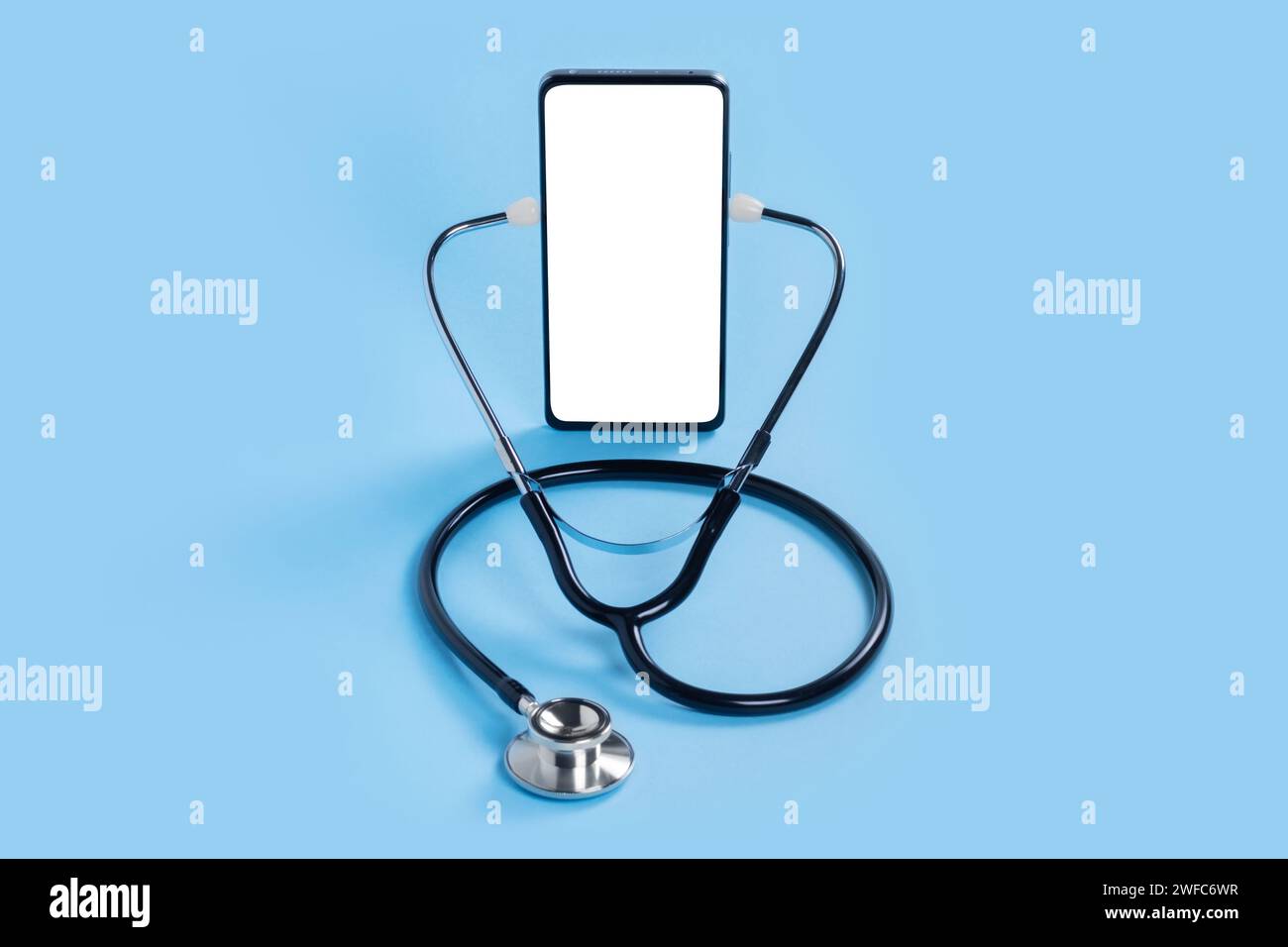 Online doctor. Mobile phone mockup for medical app. Smartphone white ...