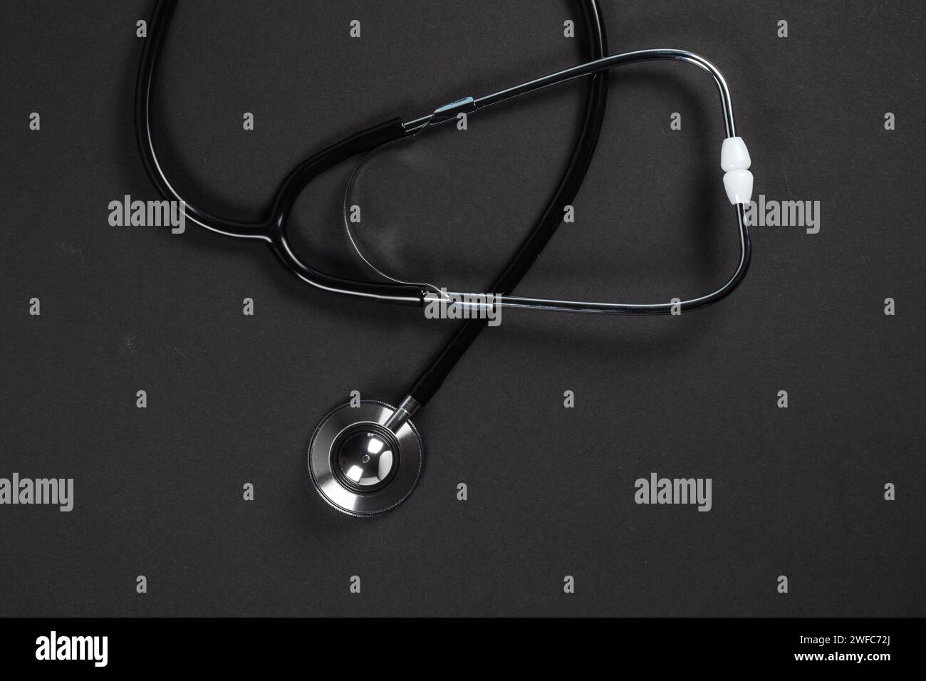 top view of stethoscope on gray surface Stock Photo - Alamy