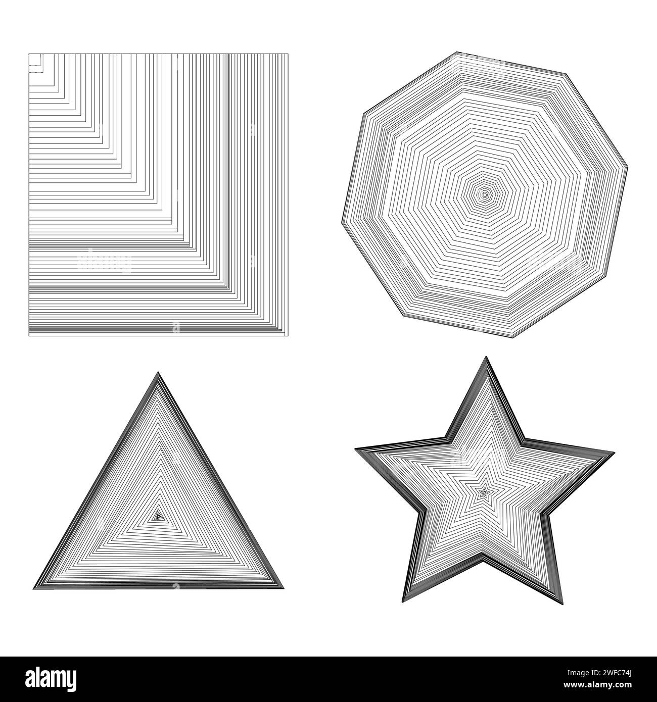 3d mesh geometric shapes. Geometric pattern. Digital business. Vector illustration. Stock image ...