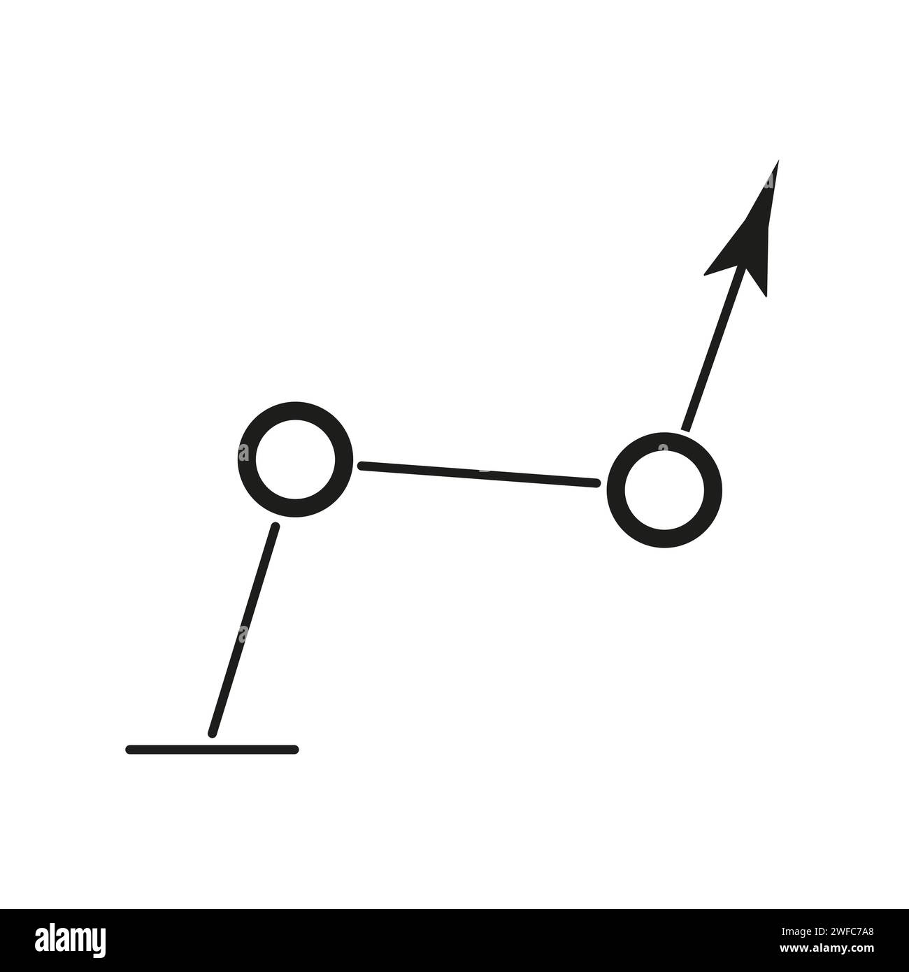 graph arrow icon. Growth chart sign. Business concept. Vector ...