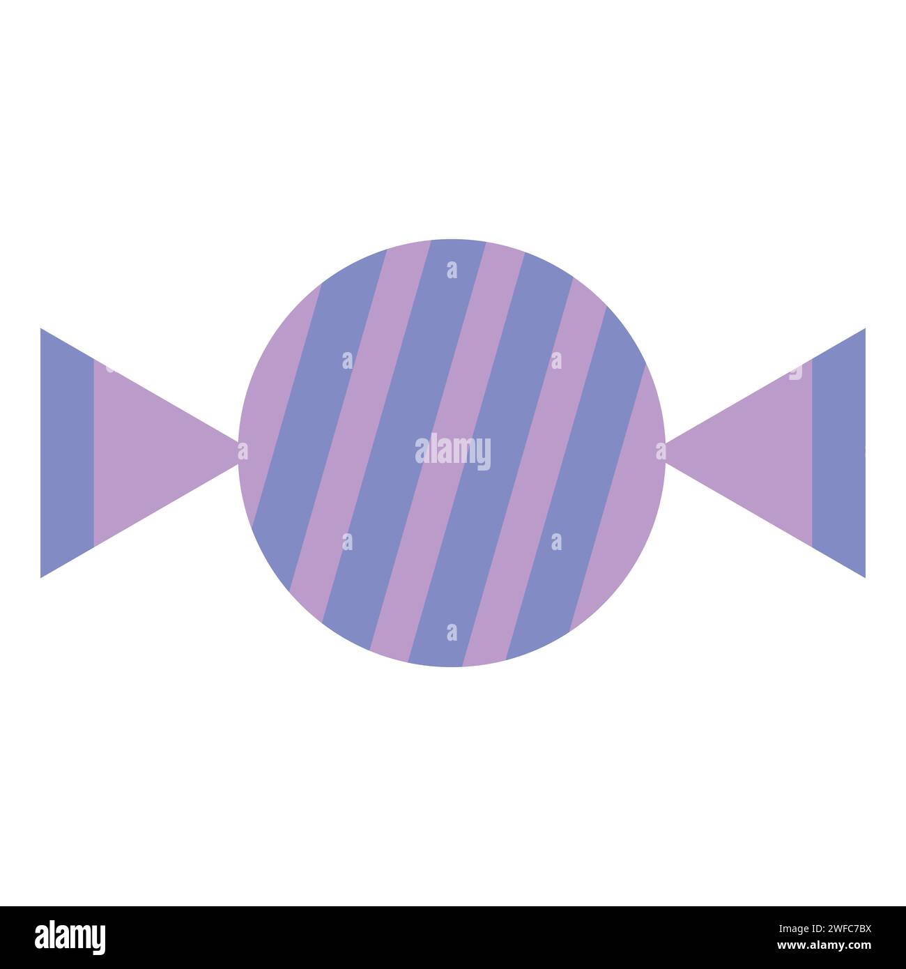 Colorful candy icon. Pink and purple. Sweet sign. Dessert gift symbol ...