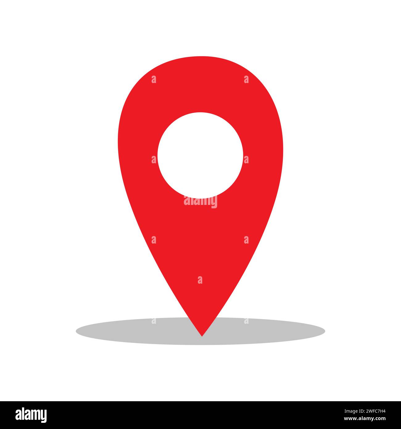 Red map pin. Arrow icon. Navigation sign. Location symbol. Geo mark. Travel background. Vector ...