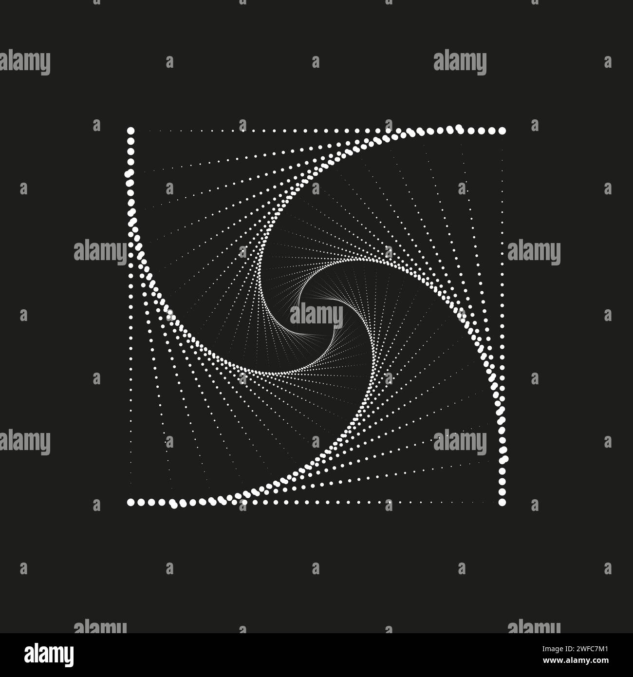white square spiral. Vector illustration. EPS 10 Stock Vector Image ...