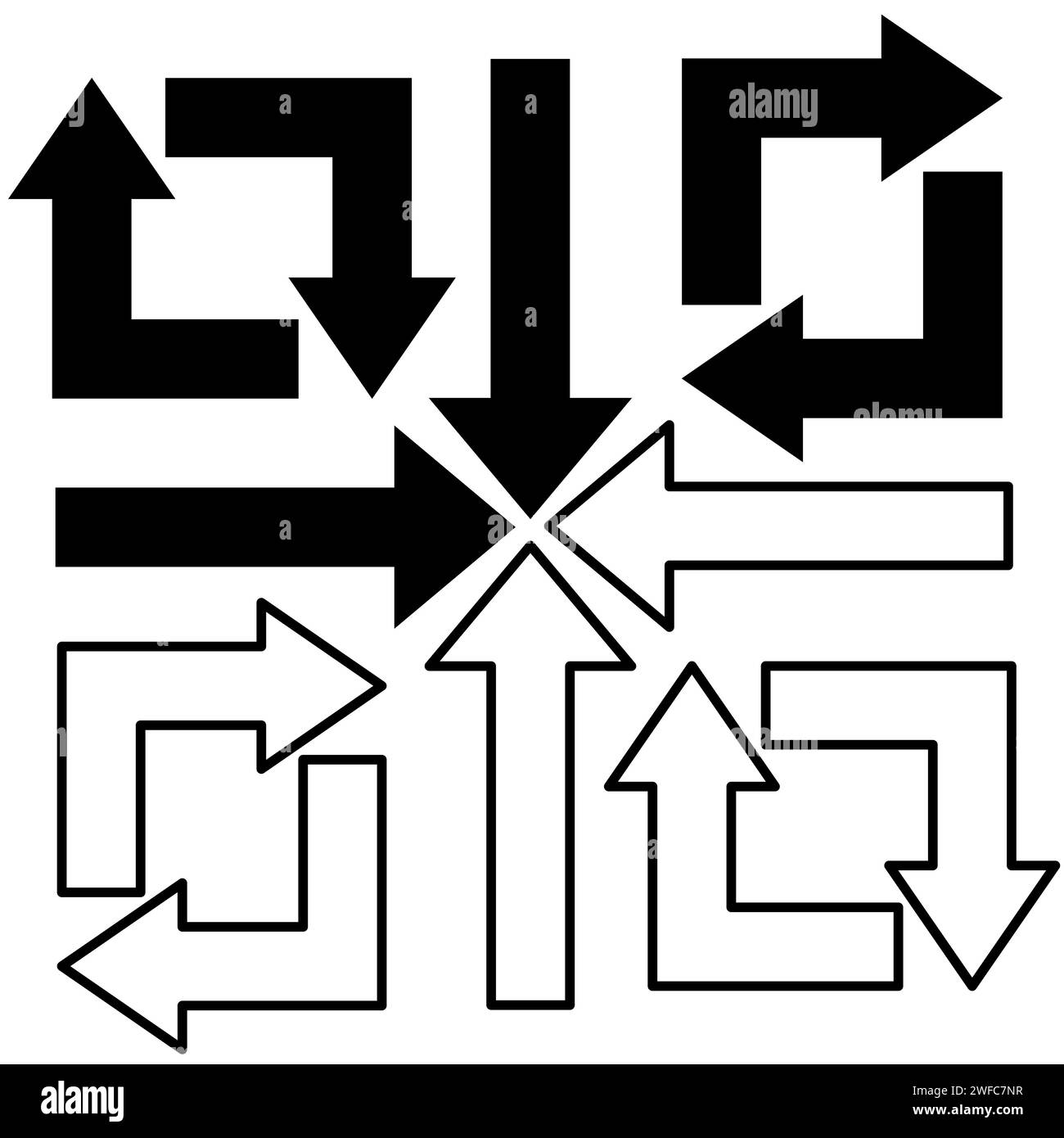 Vintage different arrows pointers. Vector illustration. stock image. EPS 10 Stock Vector Image ...