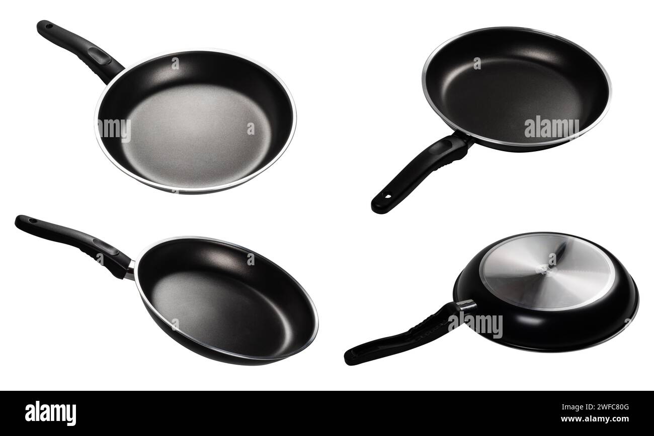 Frying Pan Set isolated on a white background Stock Photo - Alamy