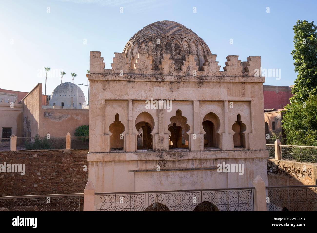 North Africa Morocco Marrakech Marrakesh Dome of the Koubba Almoravid ...