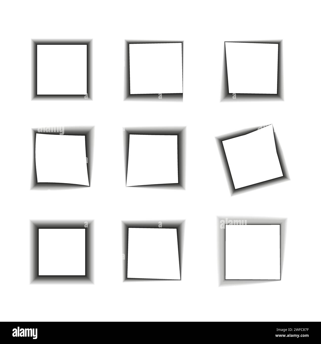 Sticker sheet. Mockup frame design. Vector illustration. Stock image ...