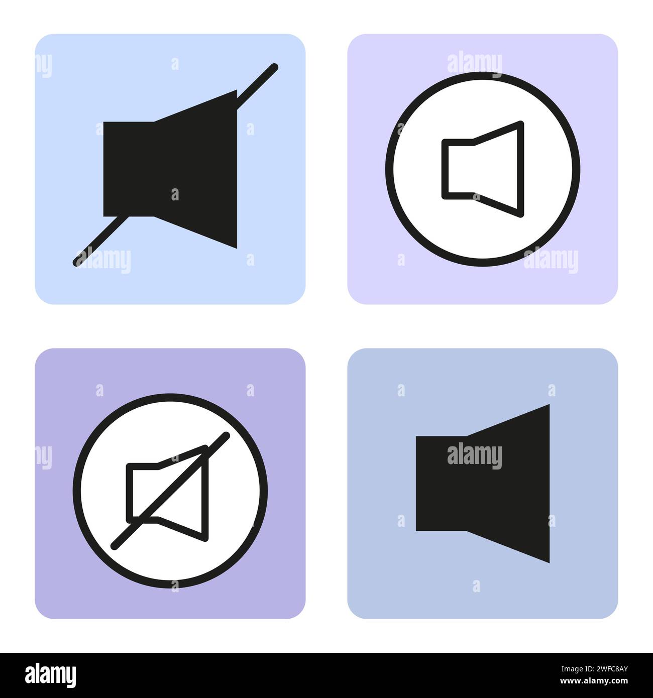 Megaphone speaker. Sound wave concept. Sound speaker icons. Vector ...