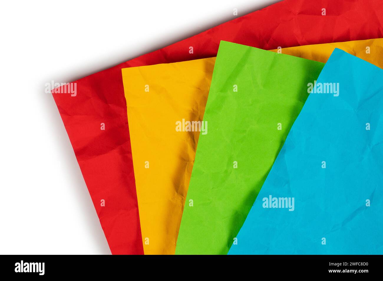 Colorful crumpled paper texture background Stock Photo - Alamy