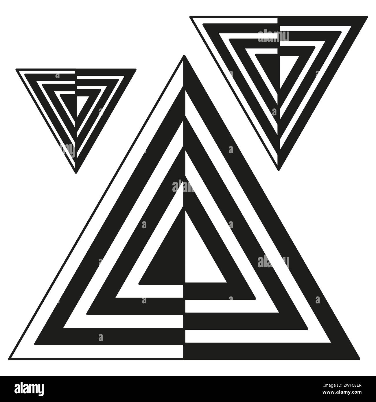 black abstract triangles. Vector illustration. stock image. EPS 10 ...