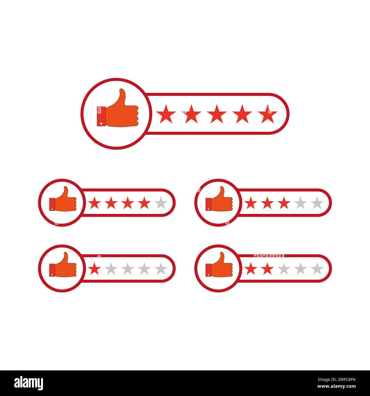 Star rating scale vector vectors hi-res stock photography and images ...