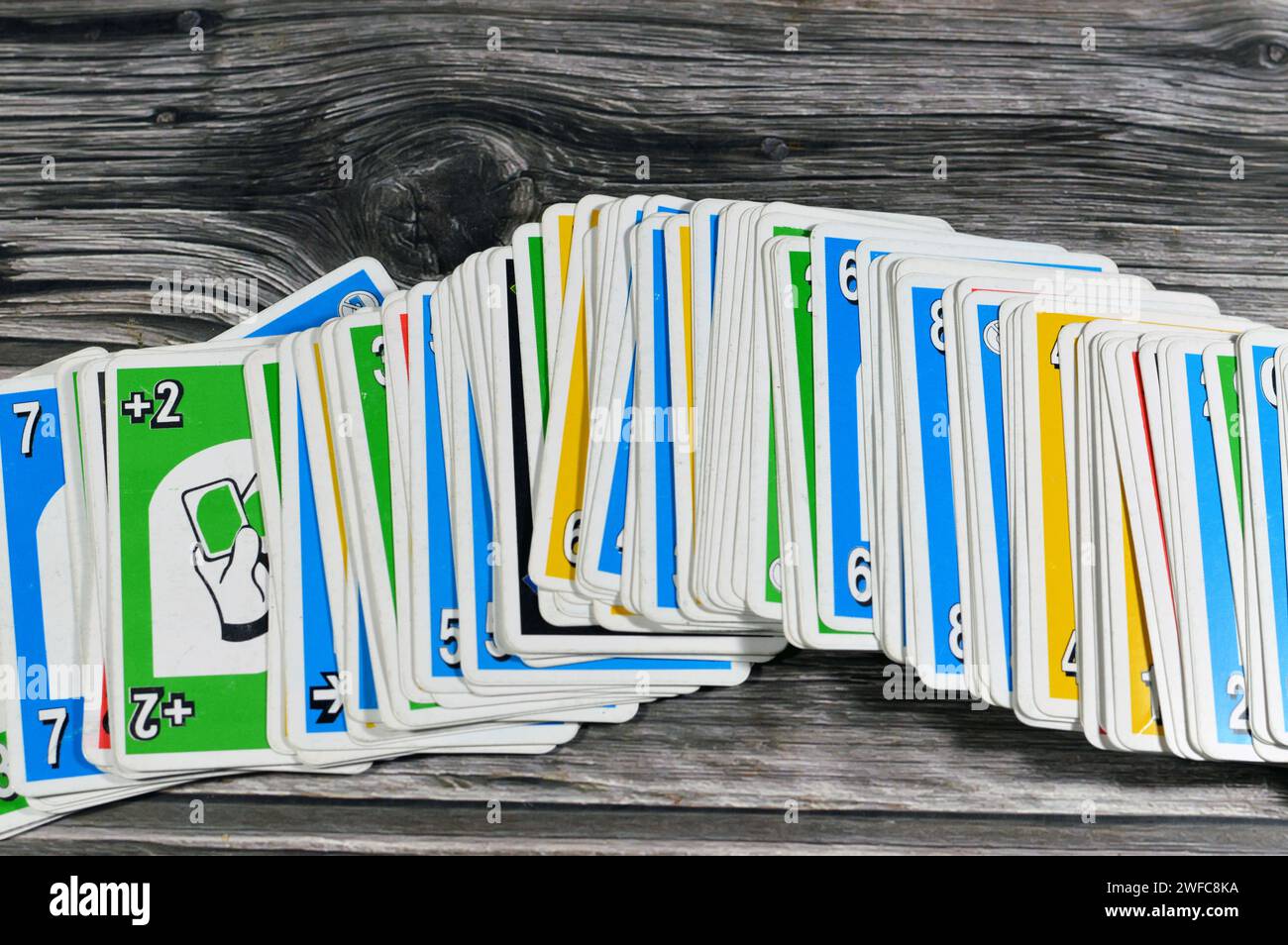 Cairo, Egypt, January 23 2024: UNO card game, a proprietary American ...