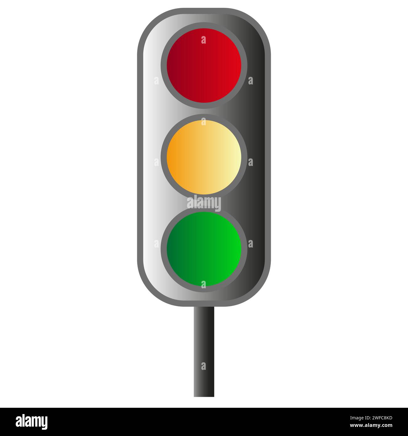 Traffic lights in cartoon style. Green city. Vector illustration. EPS ...