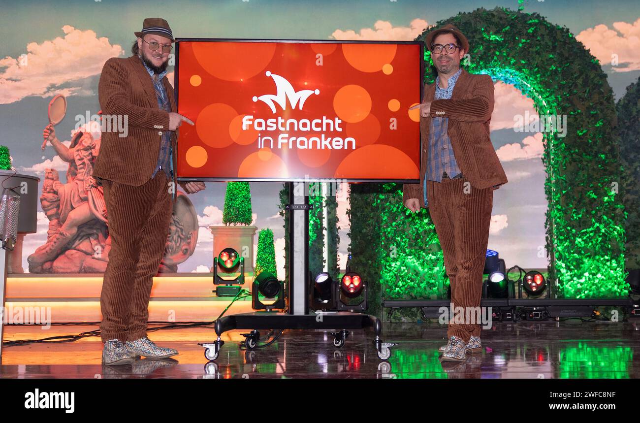 30 January 2024, Bavaria, Veitshöchheim: Thomas Klug (l) and Matthias ...