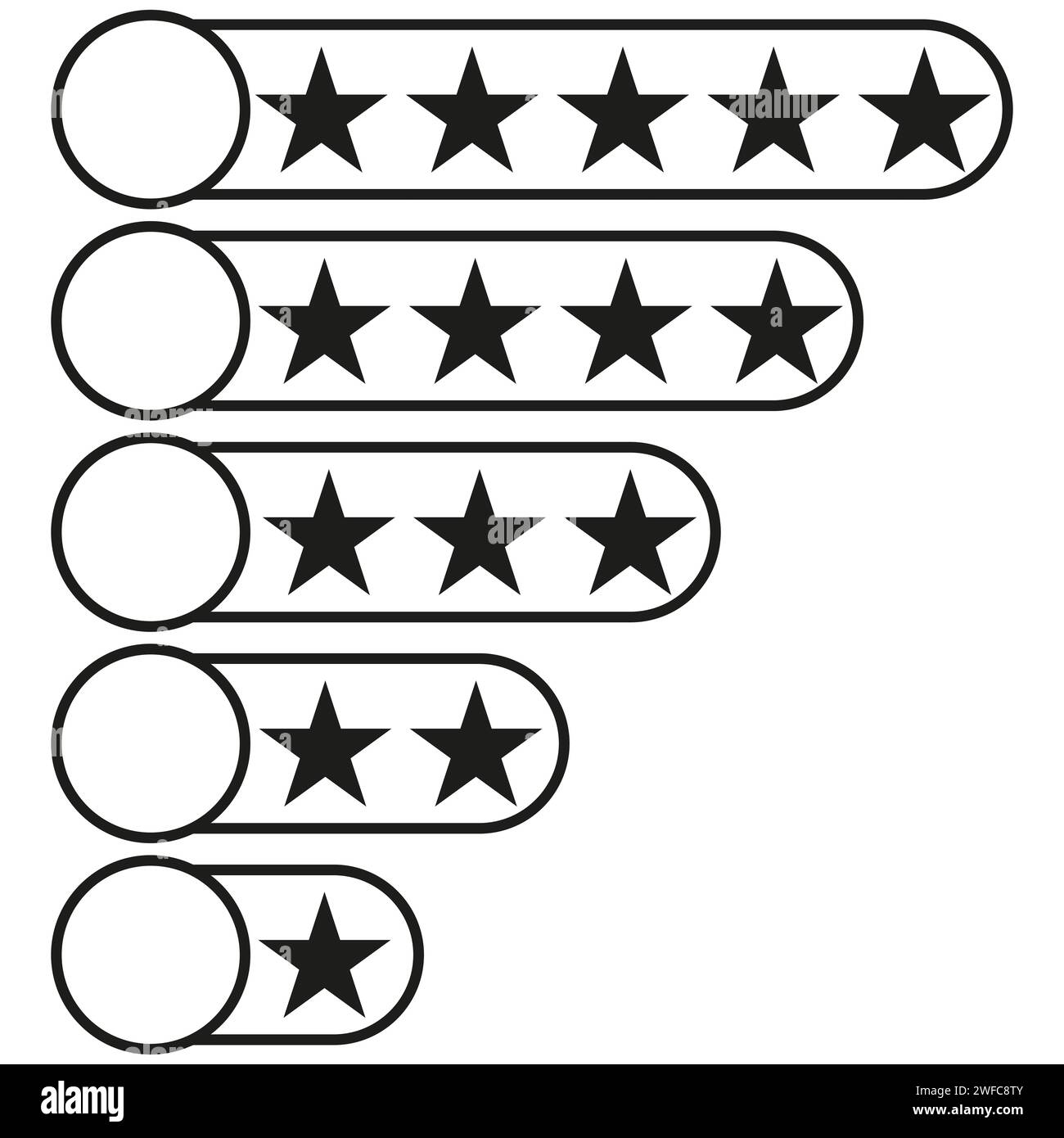 Stars score. Customer review rating. Star icon. Vector illustration ...