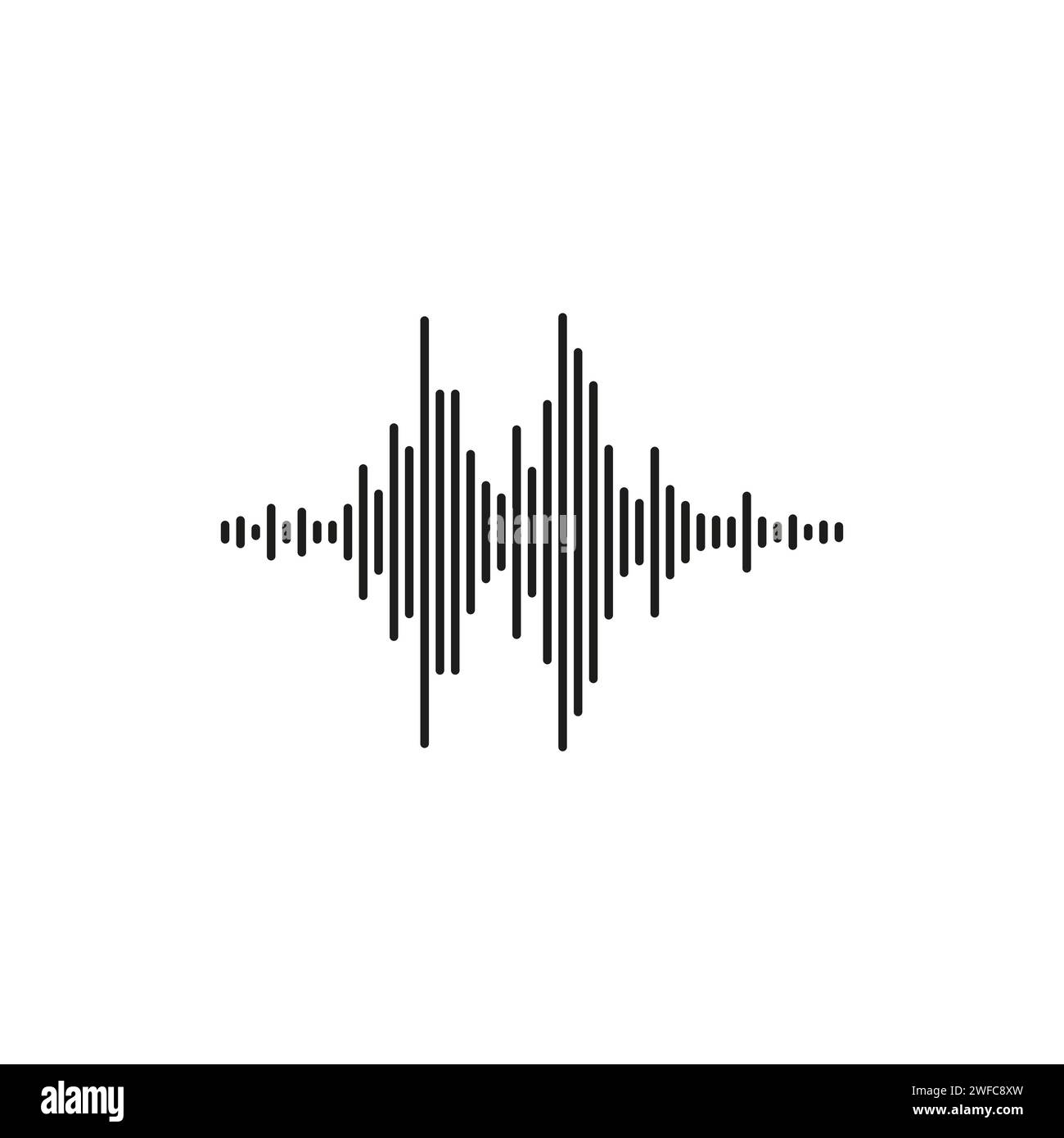 Sound wave icon. Sound symbol. Speaker icon. Vector illustration. Stock ...