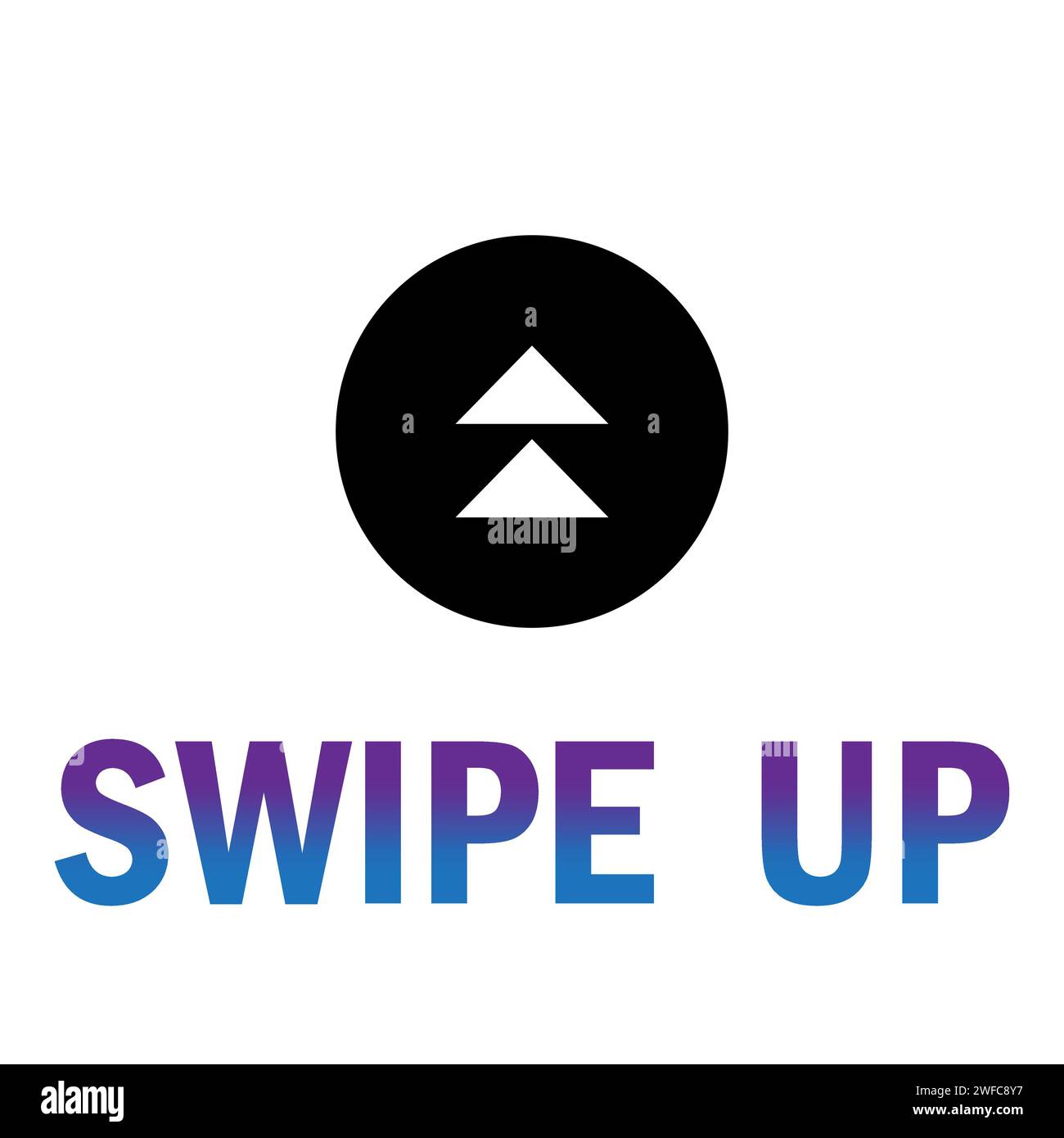 Swipe up button icon. Communication background. Social media element. Modern art design. Vector ...