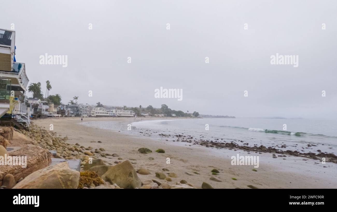Gloomy Winter Beach Walk in Miramar, California Stock Photo - Alamy