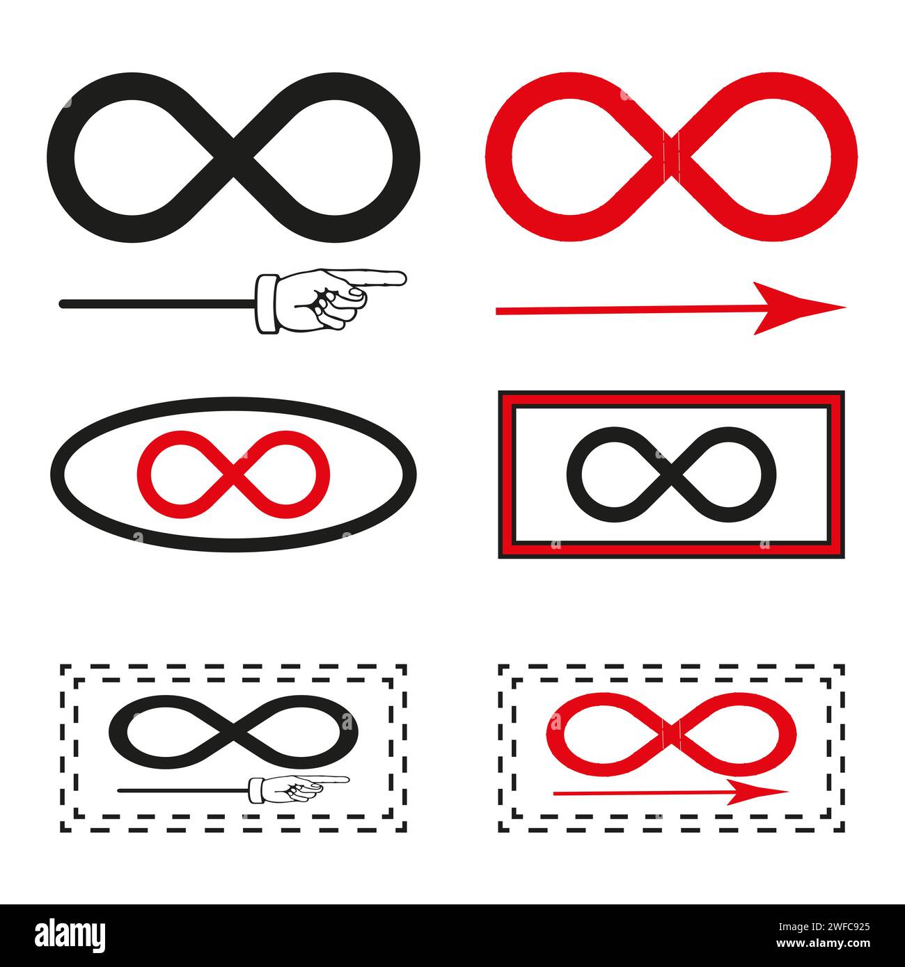 infinity icons in modern style. Vector illustration. Stock image. EPS ...
