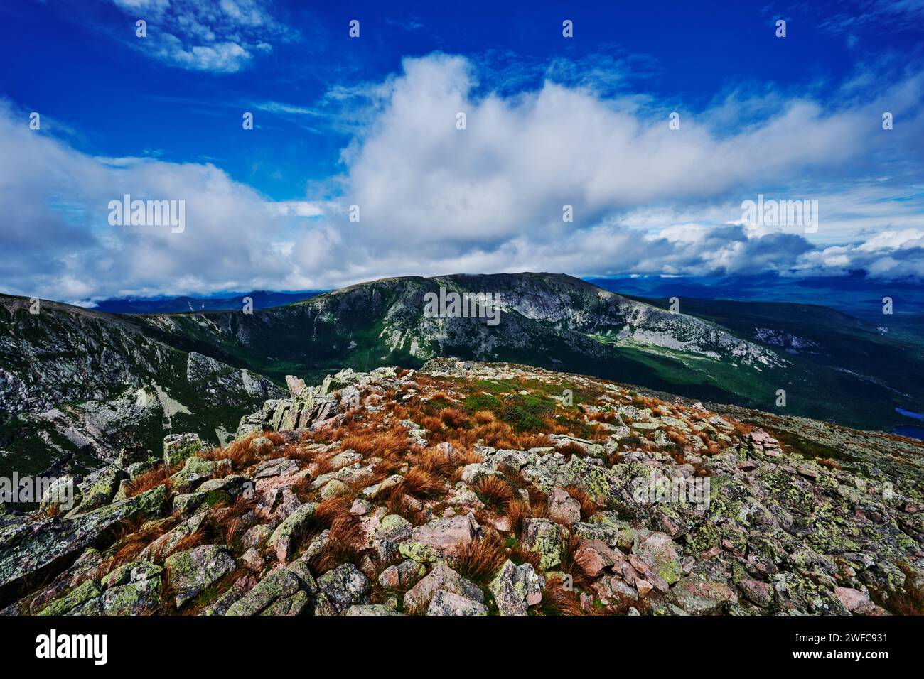 View from Mount Katahdin, appalachian trail, Baxter state park, Maine ...